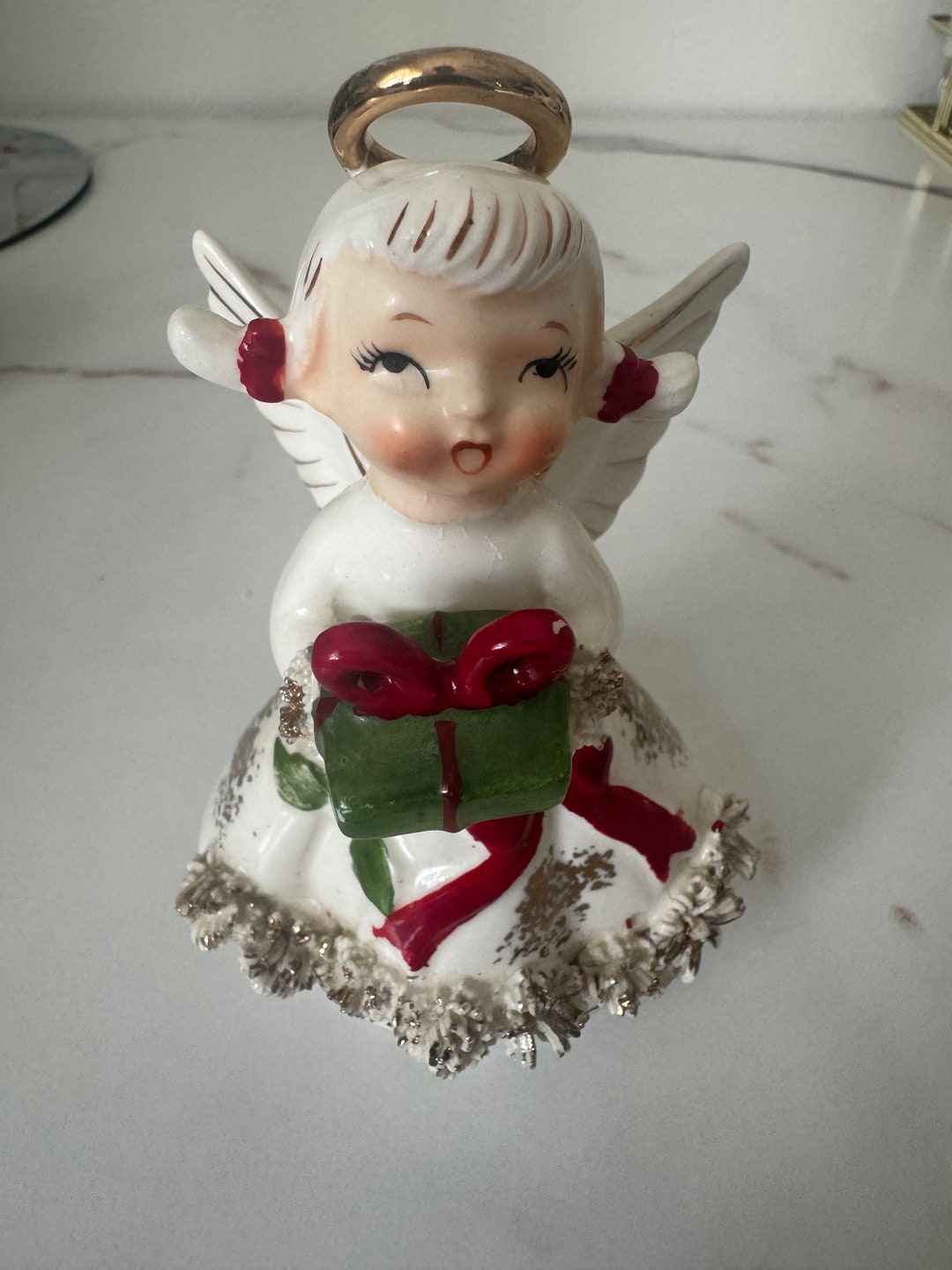 VINTAGE LEFTON December Angel Figurine Christmas Decor 1950s With ...