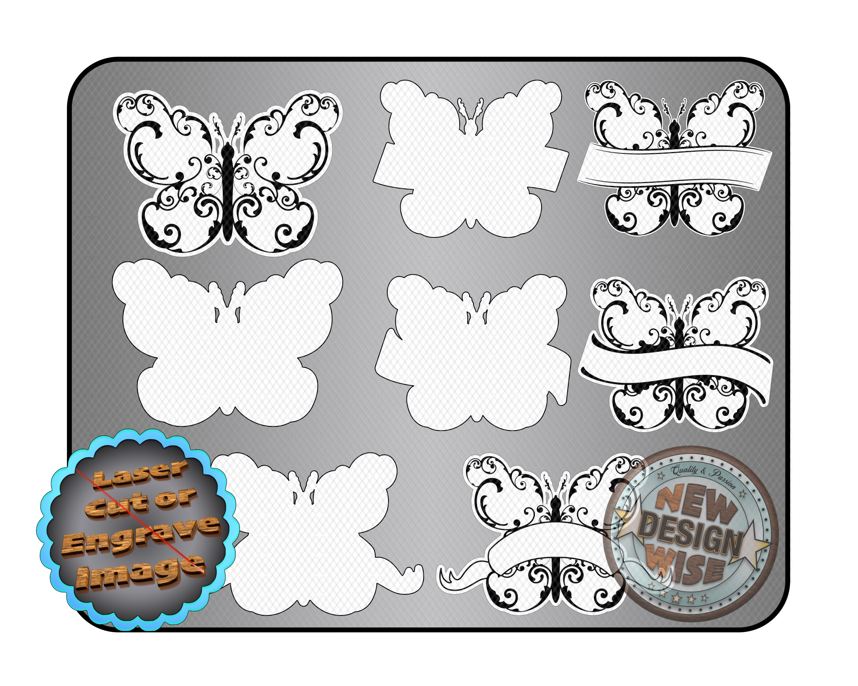 Butterfly | Ornamental | Name Tag | Label | Marker | Photo Prop | Baby ...