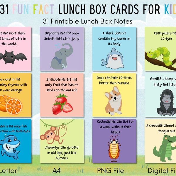 Lunch Box Cards - Etsy