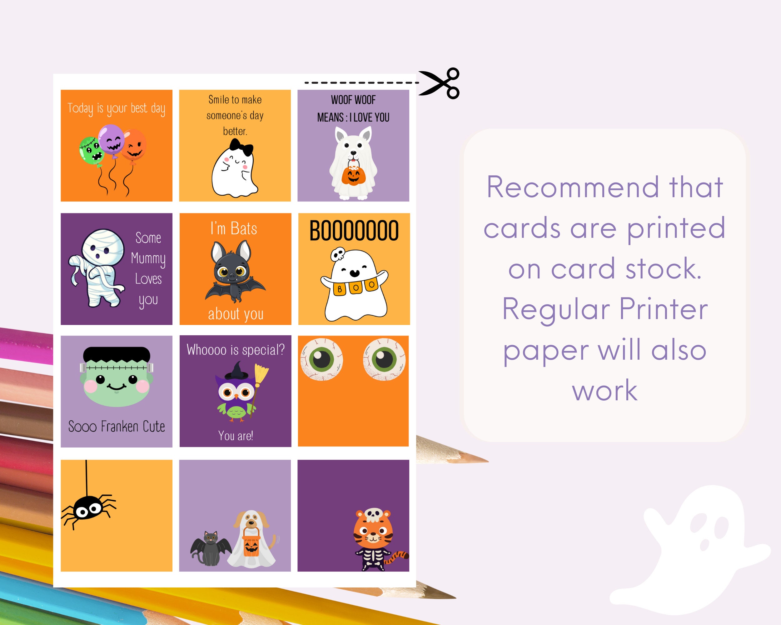 30 Cute Halloween Printable Lunch Box Notes for Kids, Daily ...