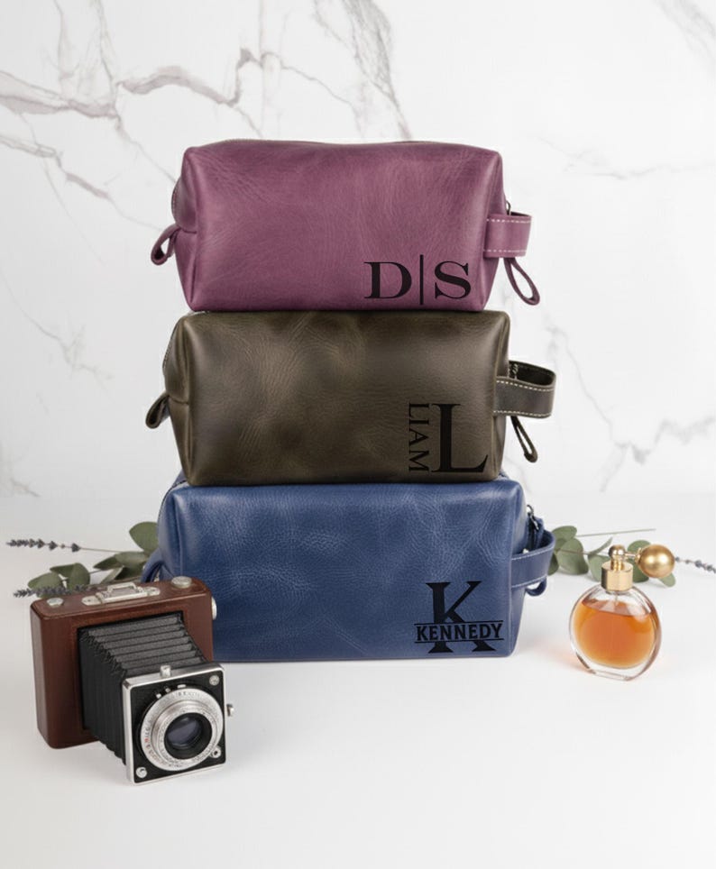 Gift for Football Coaches & Players, Team Gift Ideas, Leather Dopp Kit ...