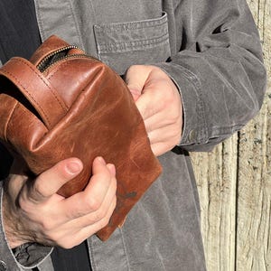 Gift for Football Coaches & Players, Team Gift Ideas, Leather Dopp Kit ...