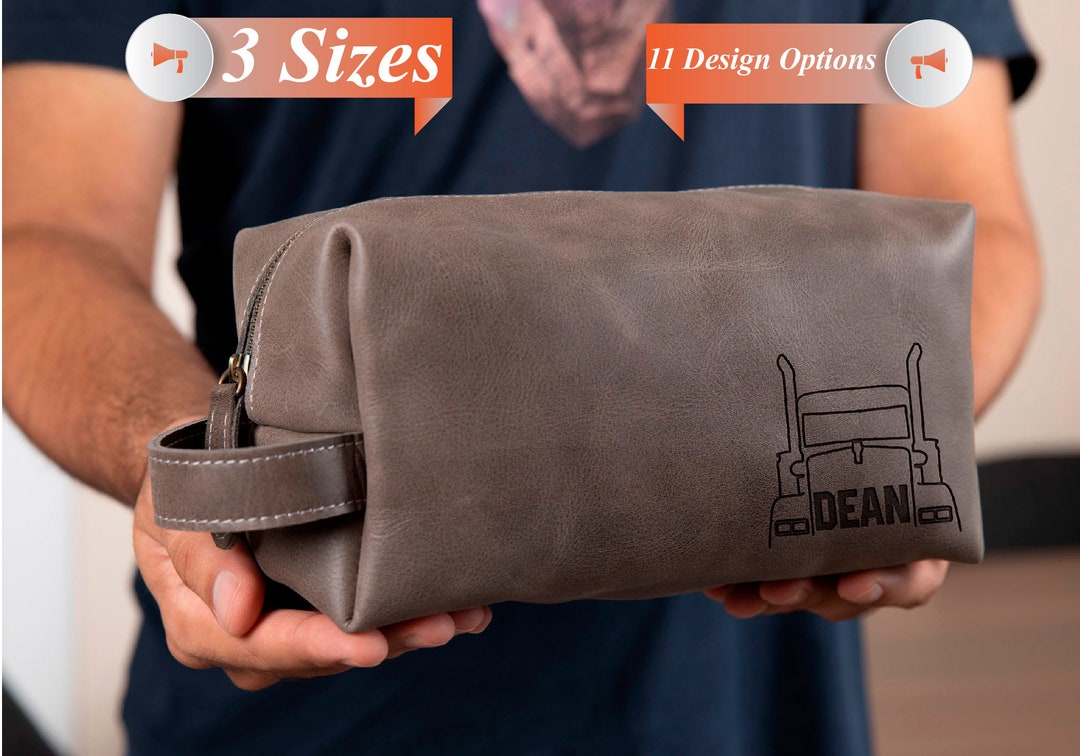 Semi Truck Driver Gift, Custom Dopp Kit for Him, Gift for Trucker ...