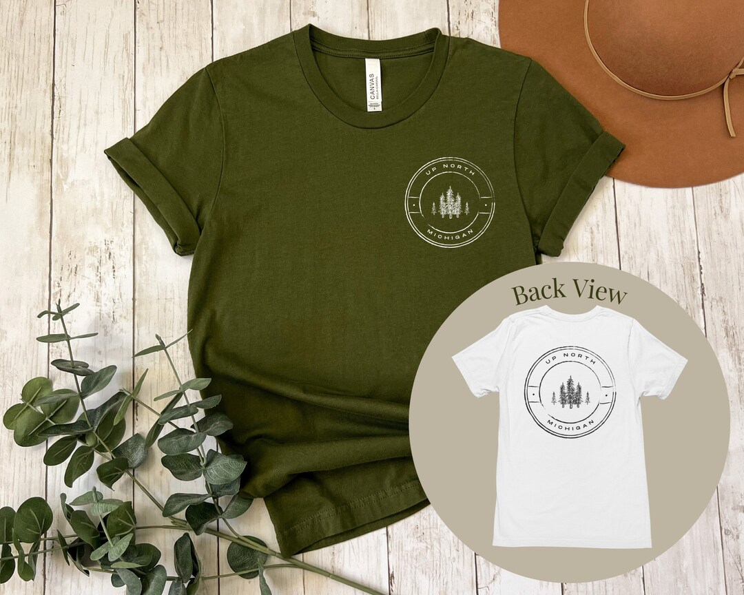 Up North Michigan Shirt With Vintage Rustic Design, Unisex Northern ...