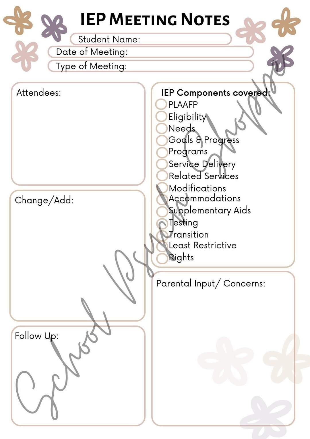 IEP Meeting Notes - Etsy