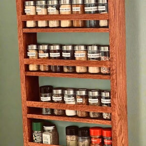 Rustic Spice Rack - Etsy