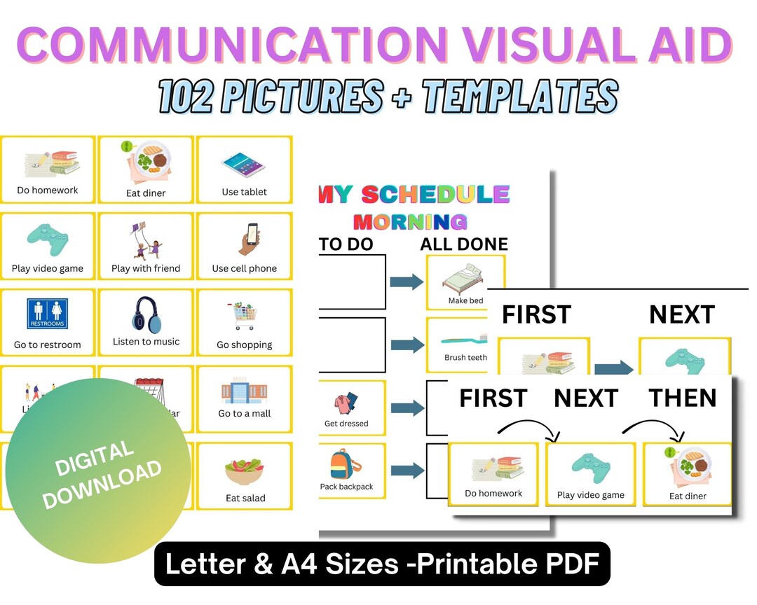 Autism Communication, Printable PECS, Special Educational, Homeschool ...