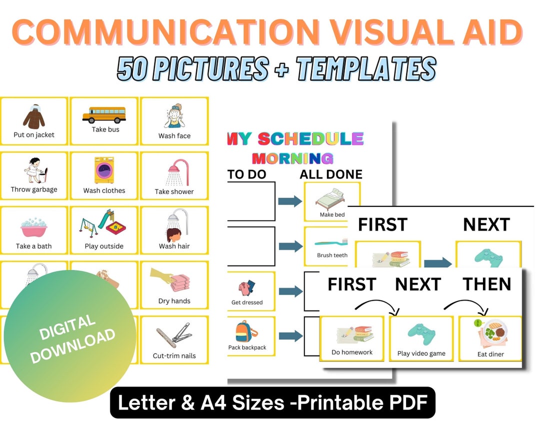 Autism Visual Aid | Chore and Routines | Picture Communication Cards ...