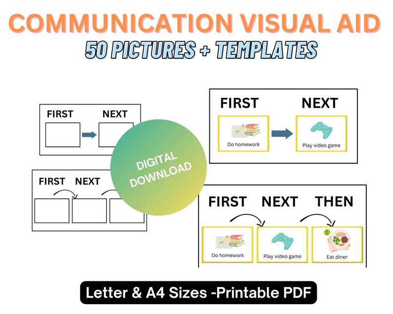 Autism Visual Aid Chore and Routines Picture Communication - Etsy