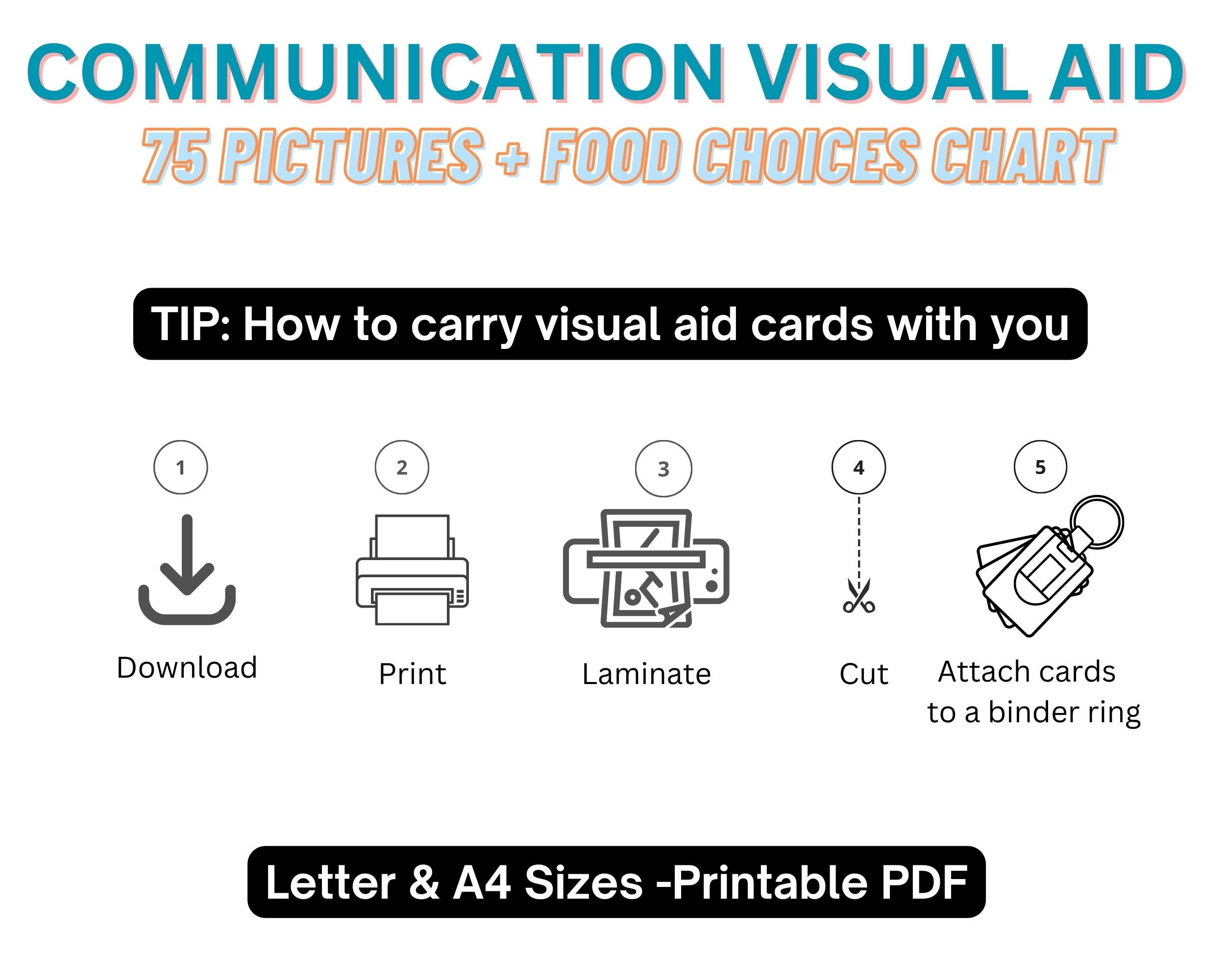 Food and Drink Choices Cards, Autism Communication, Printable PECS ...