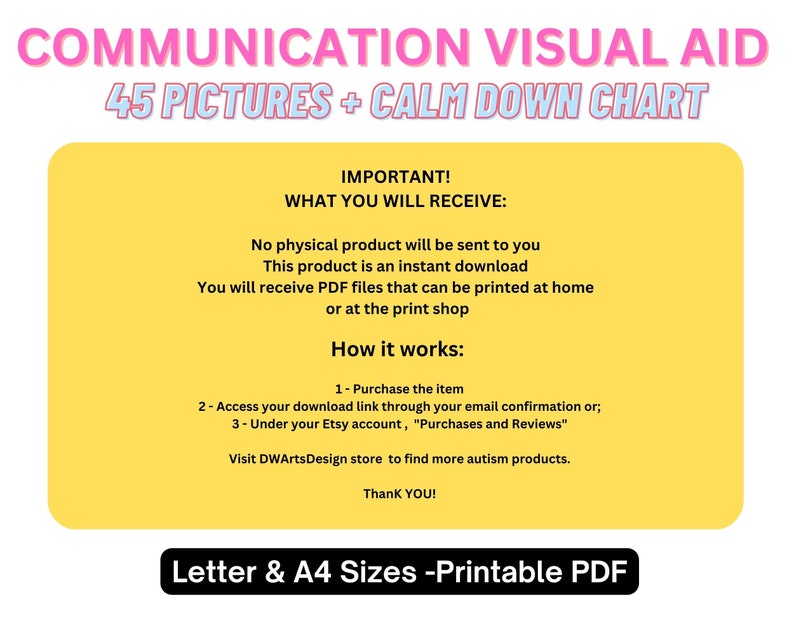 Calm Down Cards for Toddlers | Autism Communication | Behavior Cards ...