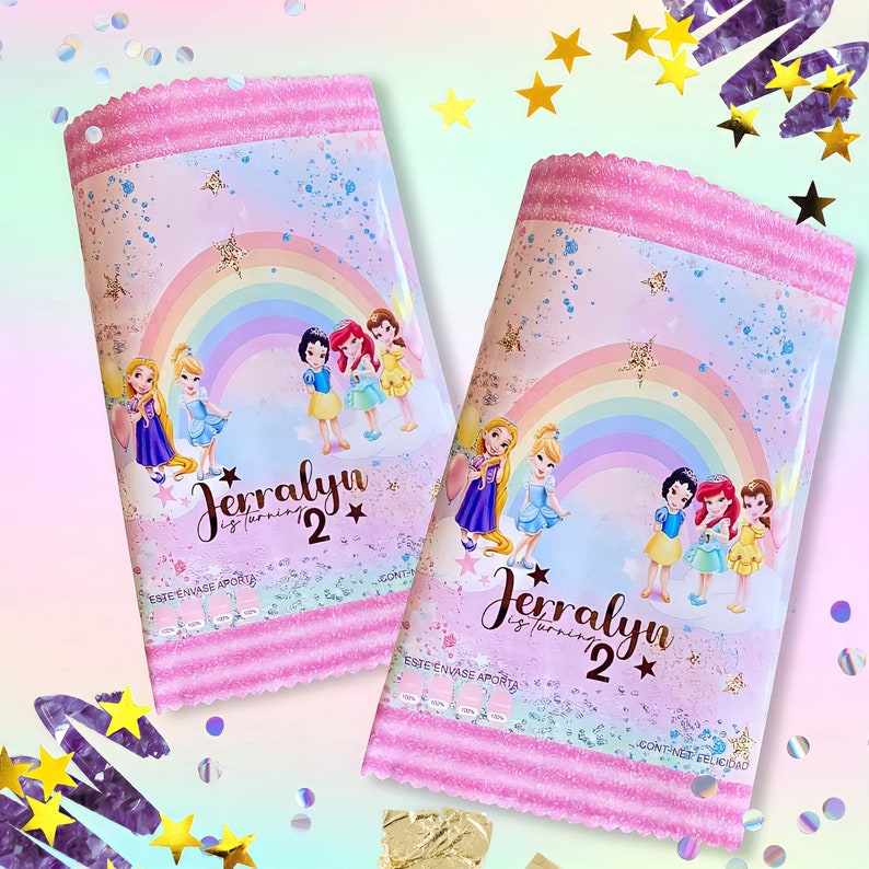 Disney Princess Chip Bags - Etsy