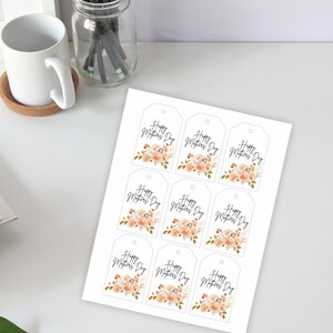 Happy Mothers Day Floral Gift Tags, Sentimental Gift Label, Mom ...