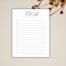 Minimalist Blank To-do List Template, Digital Productive Daily Note ...