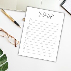 Minimalist Blank To-do List Template, Digital Productive Daily Note ...