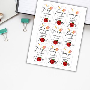 Printable Teacher Appreciation Gift Tag, Thank You Teacher School Week ...