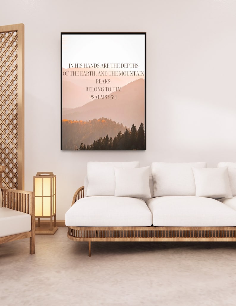 Printable Bible Verse Landscape Wall Art Christian Digital - Etsy