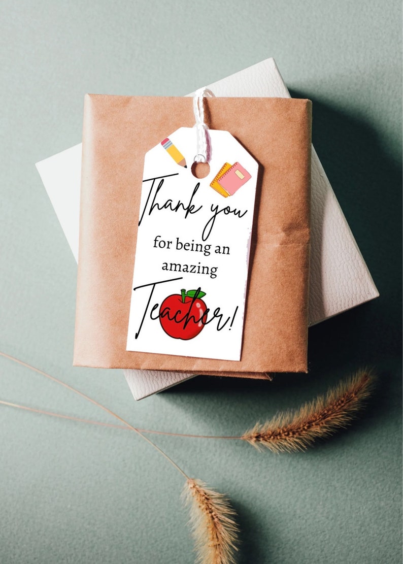Printable Teacher Appreciation Gift Tag, Thank You Teacher School Week ...
