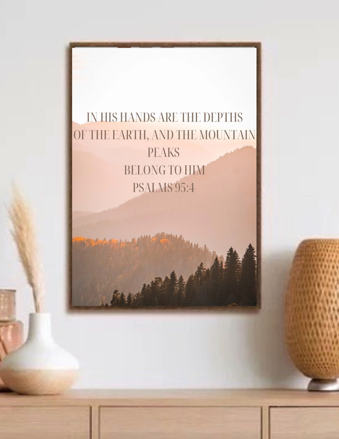 Printable Bible Verse Landscape Wall Art, Christian Digital Download ...