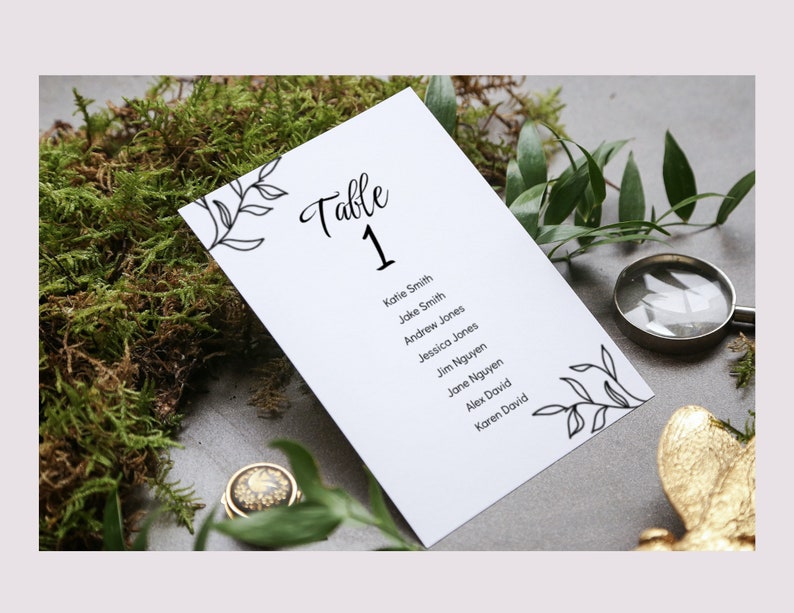 Wedding Table Assignment, Seating Chart Template (digital, Google ...