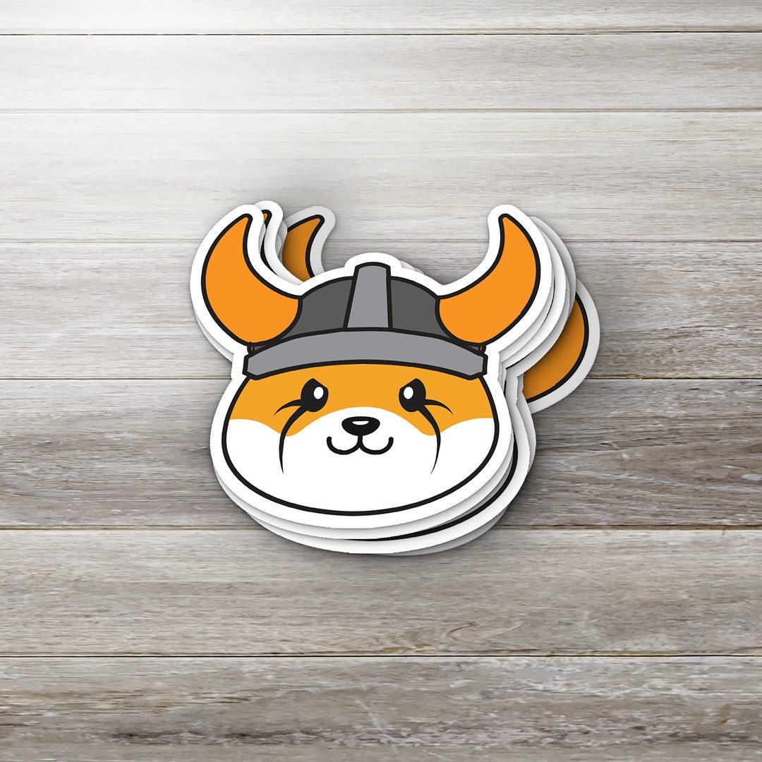 Floki Inu Vinyl Sticker | Crypto Vinyl Sticker | Laptop Tablet Notebook ...