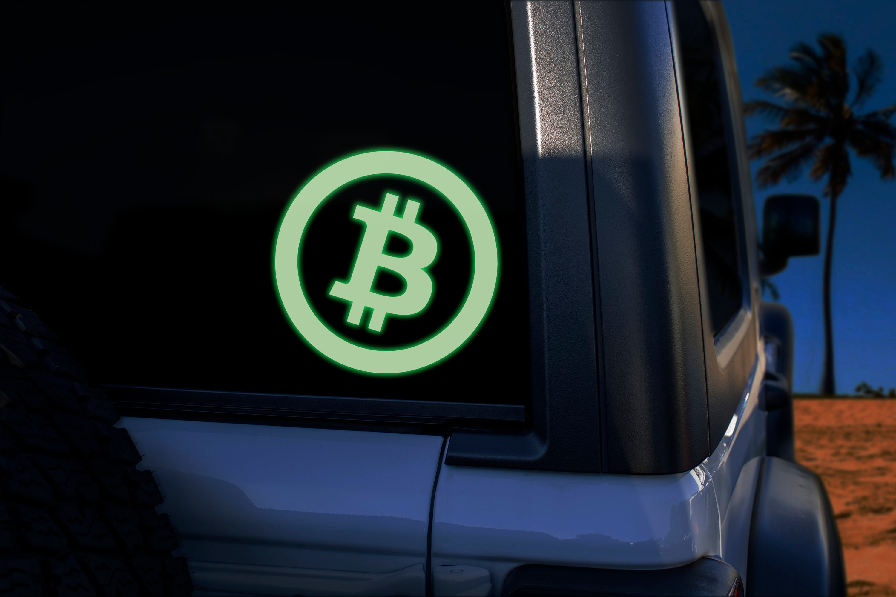 Glow in the Dark Bitcoin Vinyl Decal Cryptocurrency Gloss - Etsy
