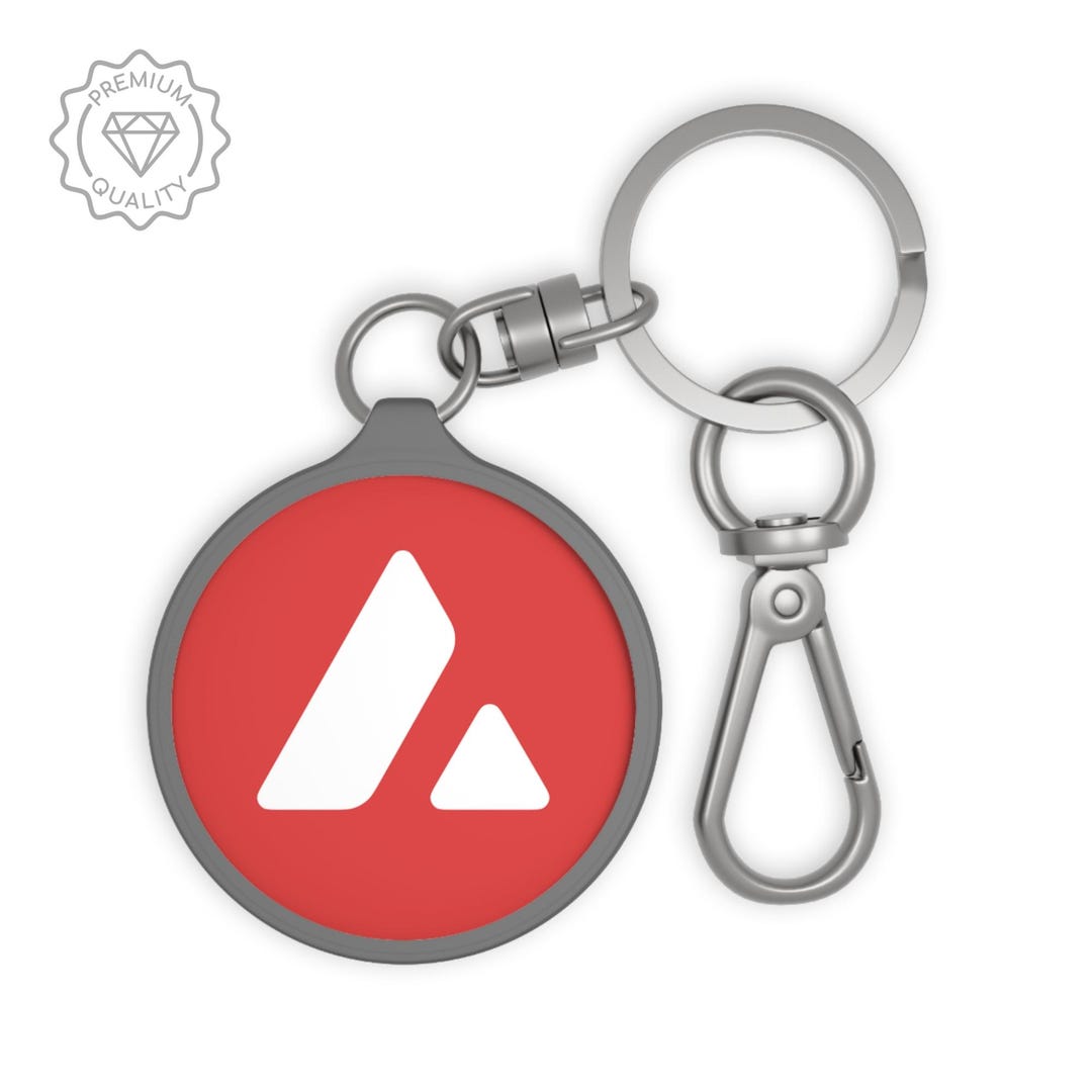 Stylish Acrylic Avalanche Crypto Logo Custom Keyring Tag Keychain - Etsy