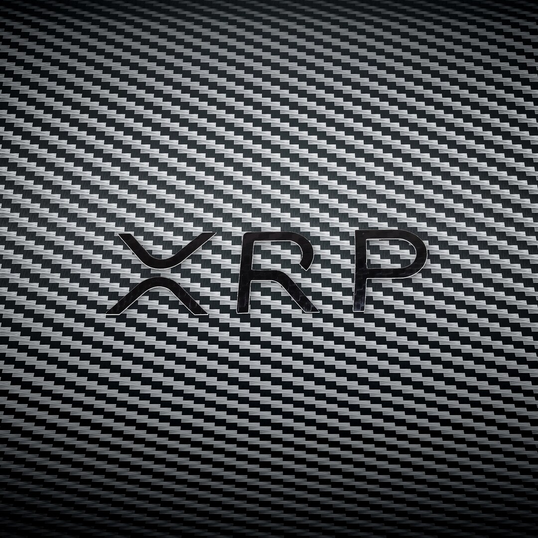 XRP Logo Text Carbon Fiber Wrap Vinyl Decal | Cryptocurrency XRP Vinyl ...