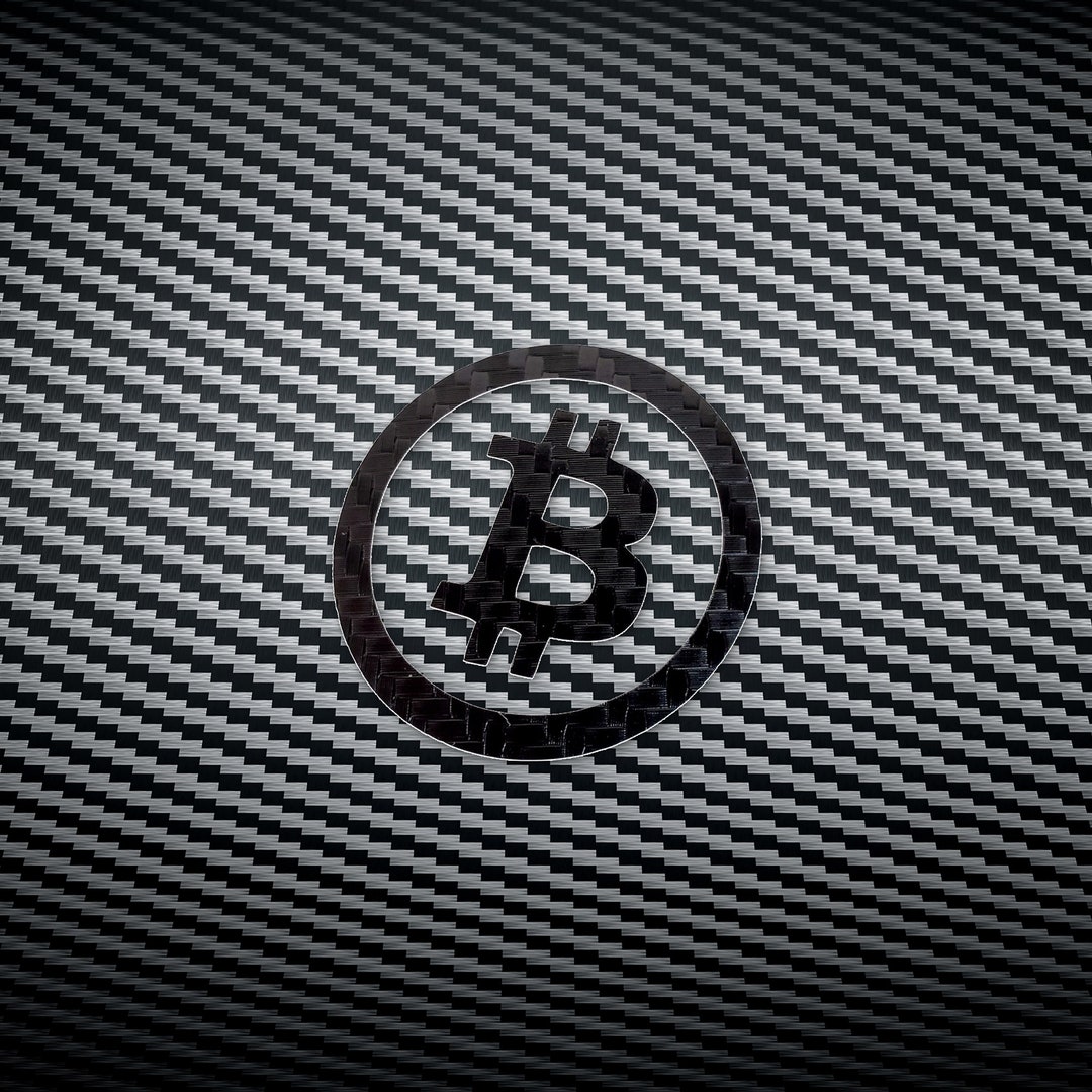 Carbon Fiber Bitcoin Logo Decal: Waterproof Crypto Vinyl - Etsy