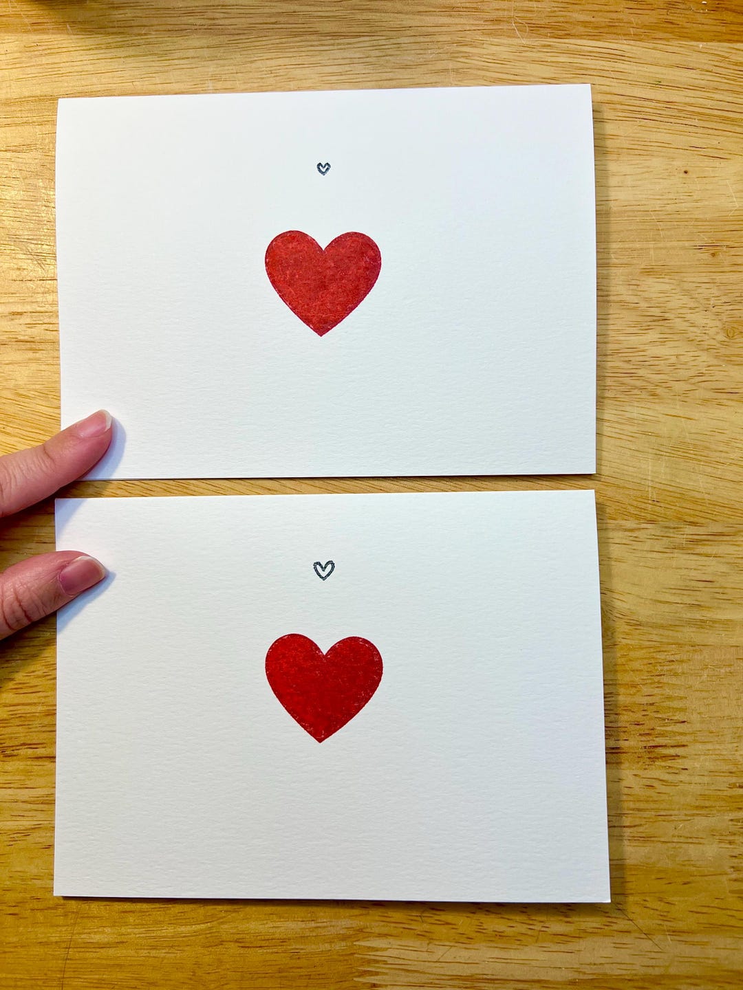 Big & Little Heart Card - Etsy