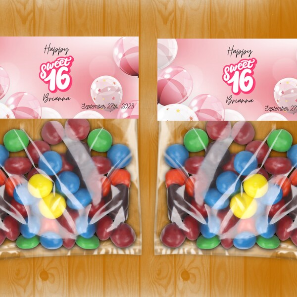 16 Birthday Party Bags Etsy