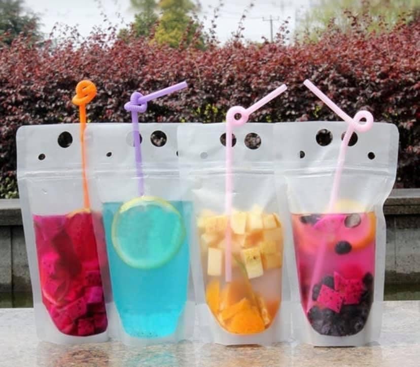 Blank Drinking Pouch Bulk Summer Pouches Drinking Pouch Reusable Drink ...