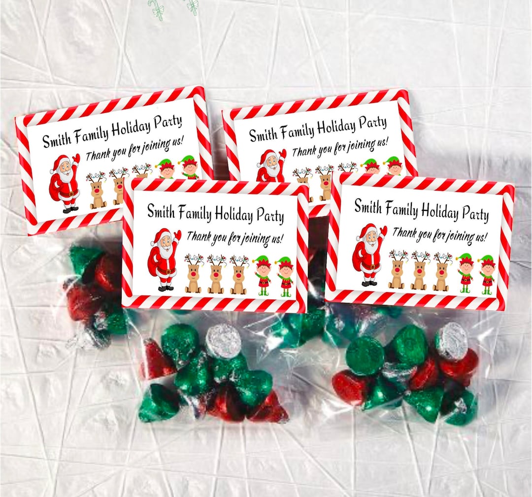 Family Holiday Party Party Favors Party Favor Sticker Holiday Party ...
