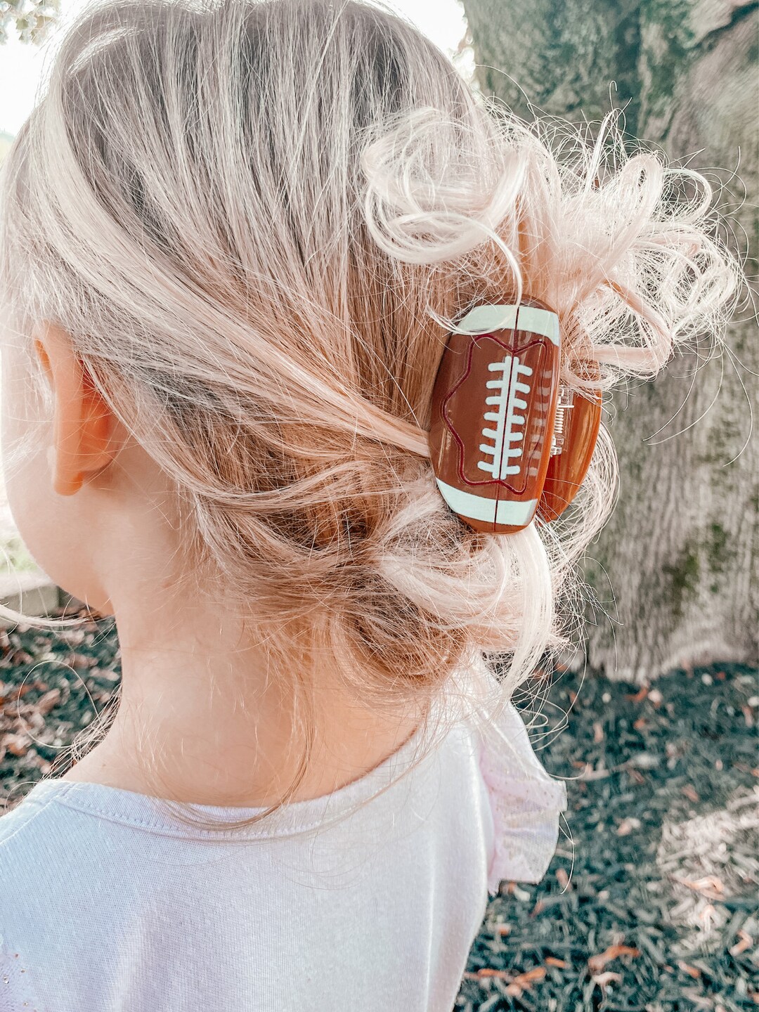 3 Football Hair Clip Cute Football Hair Claw Football Clip Football ...