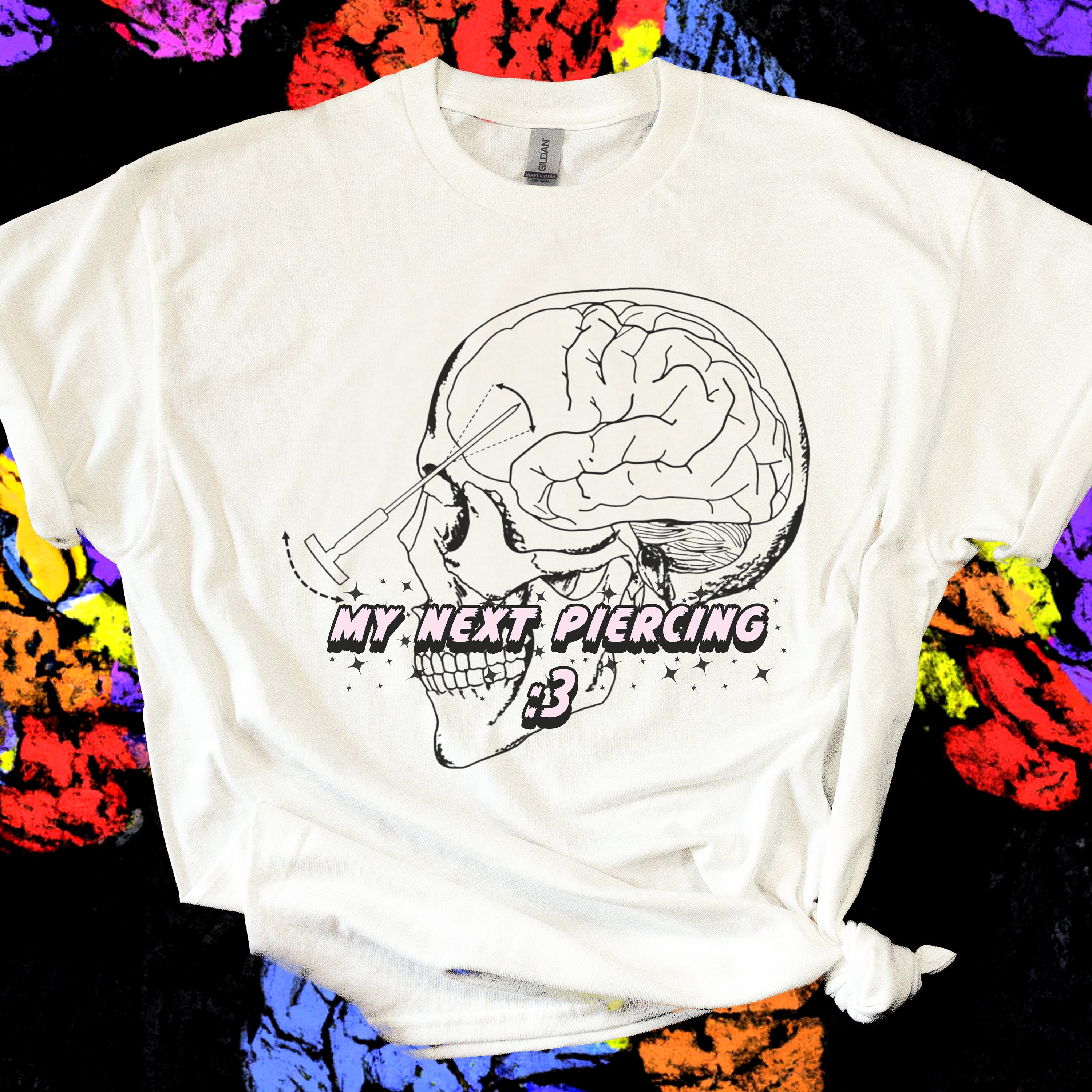 Funny Lobotomy Shirt, Shirt That Goes Hard, Funny Piercing Tee, Ironic ...