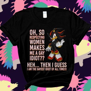 Funny Sonic Shirt, Shirts That Go Hard, Ironic Tee, Meme T-shirt, Women ...
