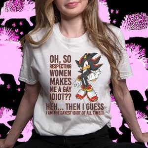Funny Sonic Shirt, Shirts That Go Hard, Ironic Tee, Meme T-shirt, Women ...