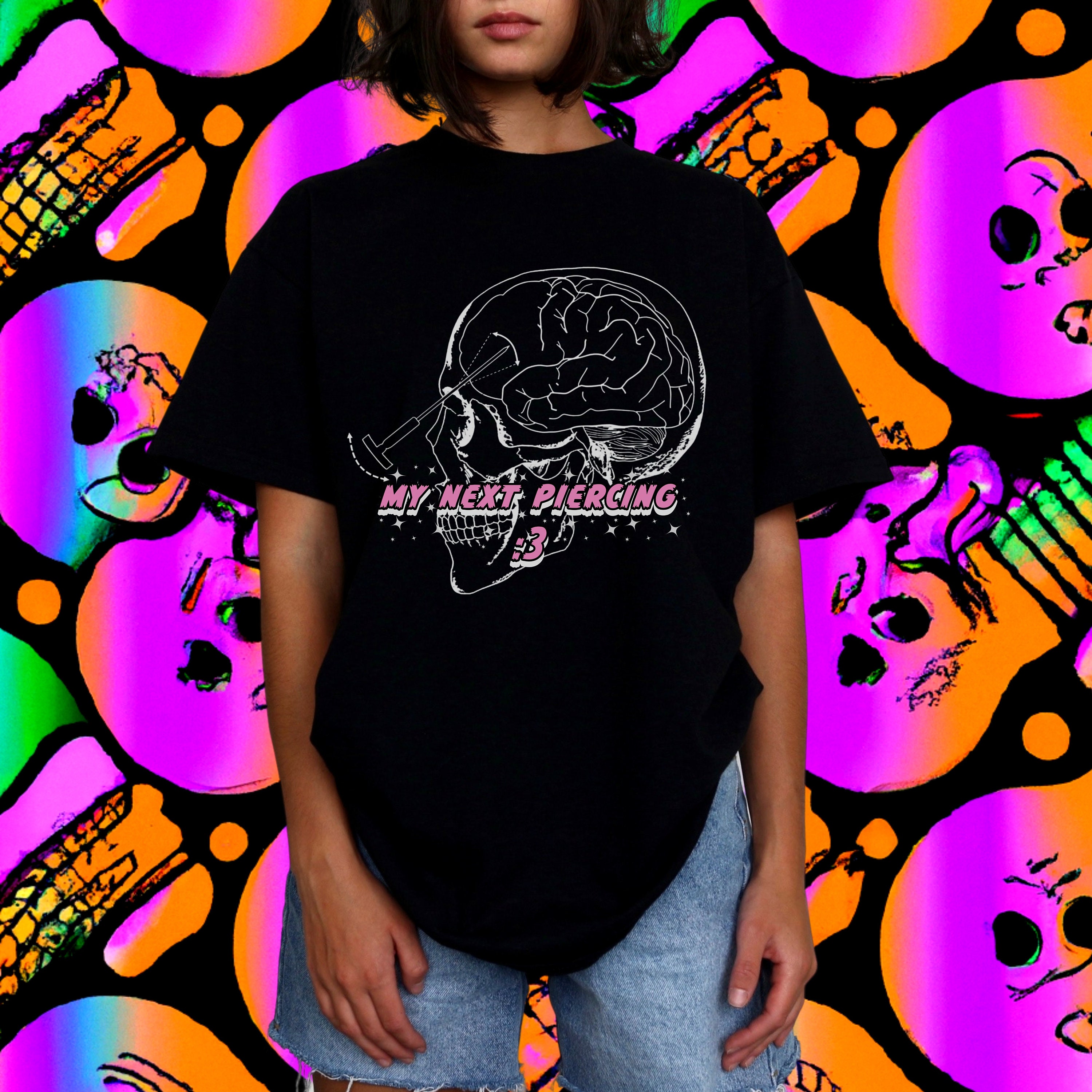 Funny Lobotomy Shirt, Shirt That Goes Hard, Funny Piercing Tee, Ironic ...