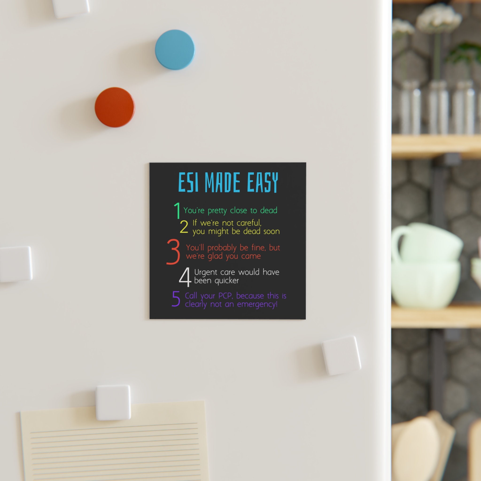 ESI Made Easy Square Magnet, ESI Magnet, Emergency Dept Magnet ...