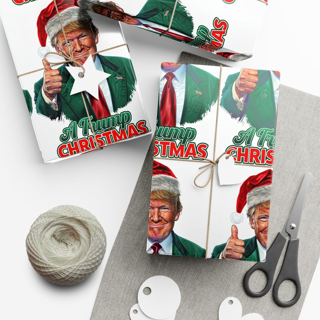 Festive Donald Trump Thumbs up Gift Wrap Papers - Etsy