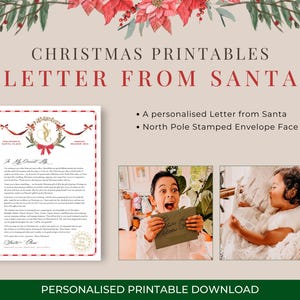 Personalised Santa Letter With North Pole Envelope Face Custom ...