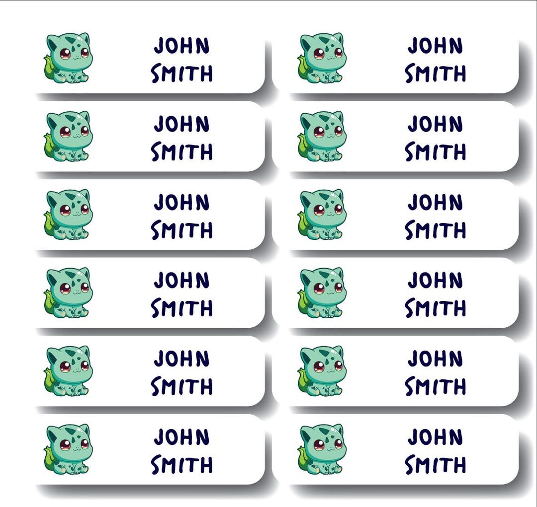 Personalized Name Tag Stickers for Children - Etsy