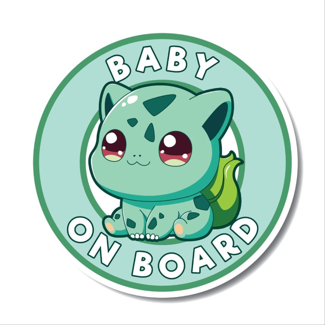 Baby on Board Kanto Grass Starter Sticker - Etsy