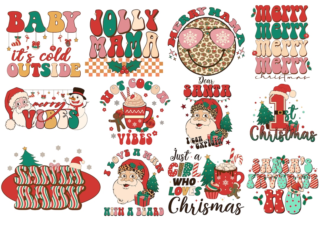 Christmas Bundle Png, Merry Christmas Png, Christmas Png, Western PNG ...