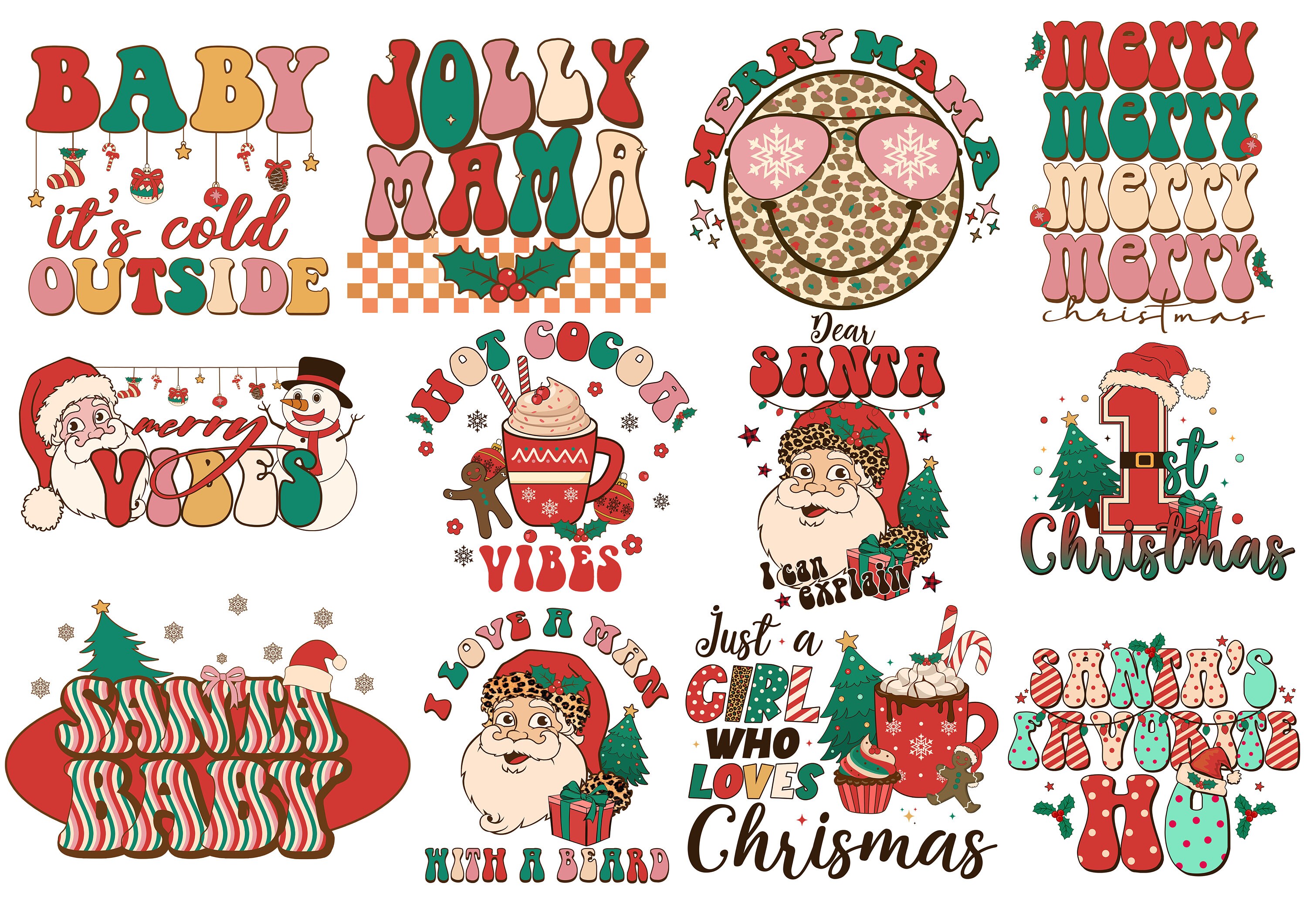 Christmas Bundle Png, Merry Christmas Png, Christmas Png, Western PNG ...