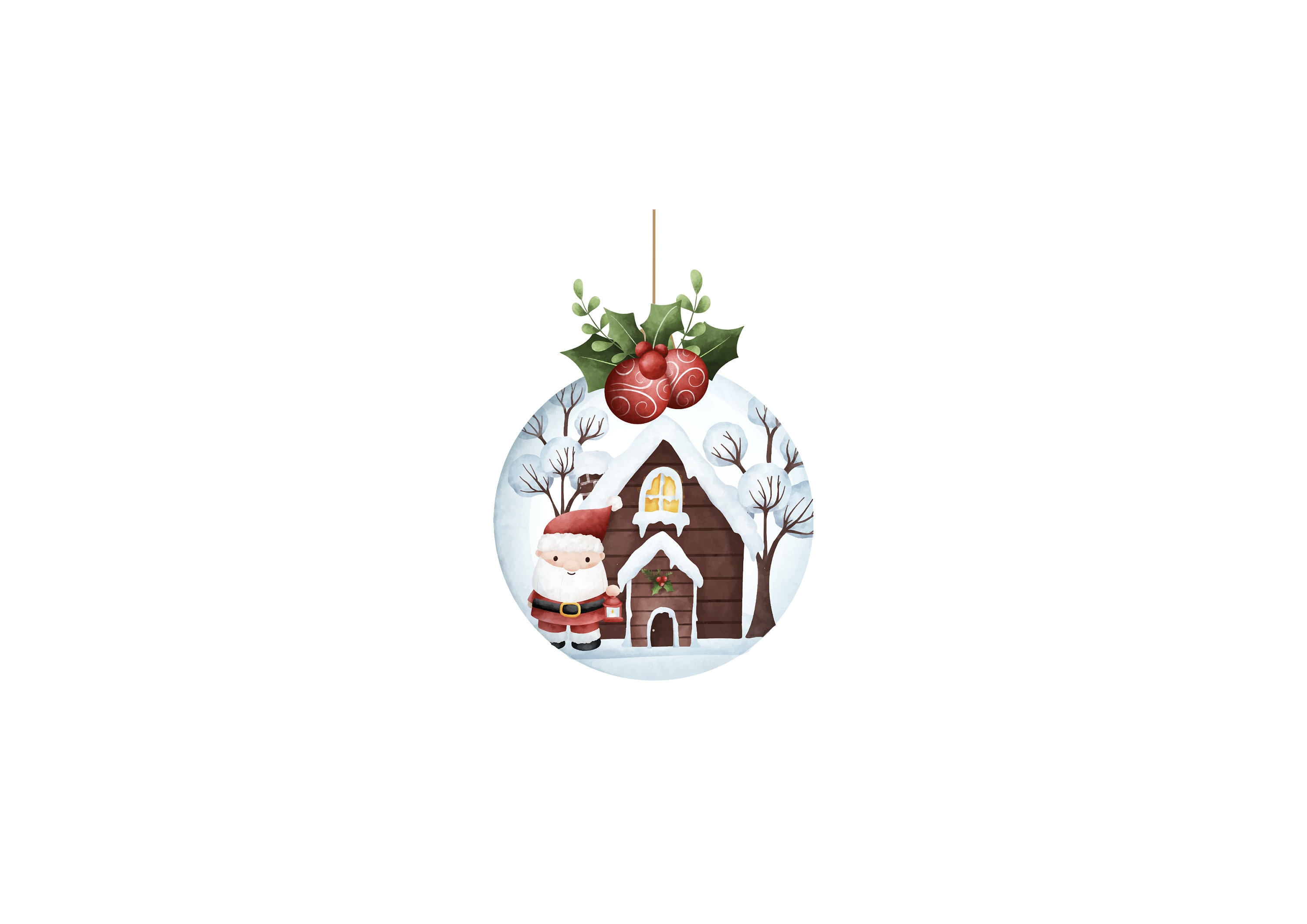 Christmas Snow Globe Clipart, Crystal Ball Clipart, Winter Snow Globe ...