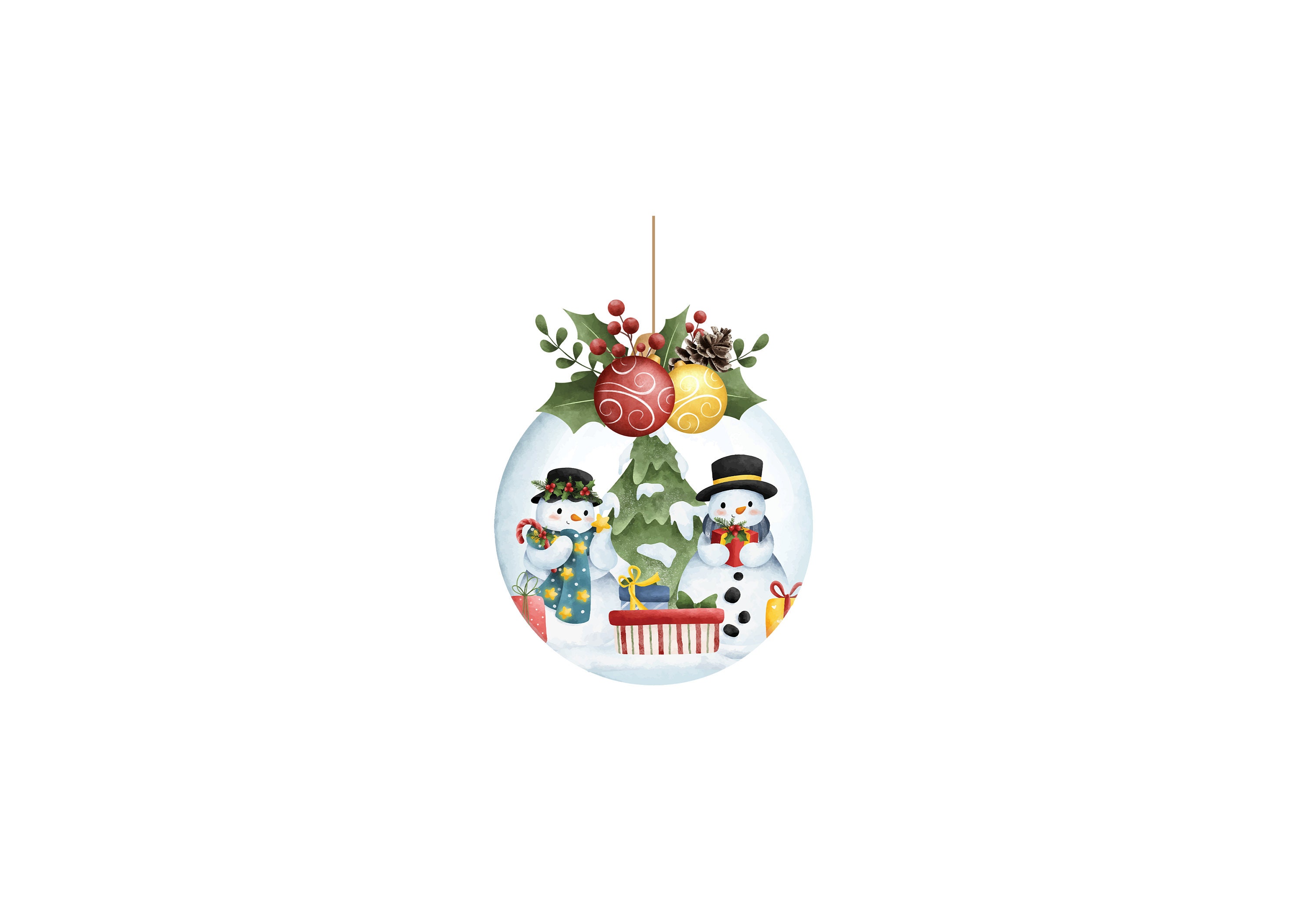 Christmas Snow Globe Clipart, Crystal Ball Clipart, Winter Snow Globe ...