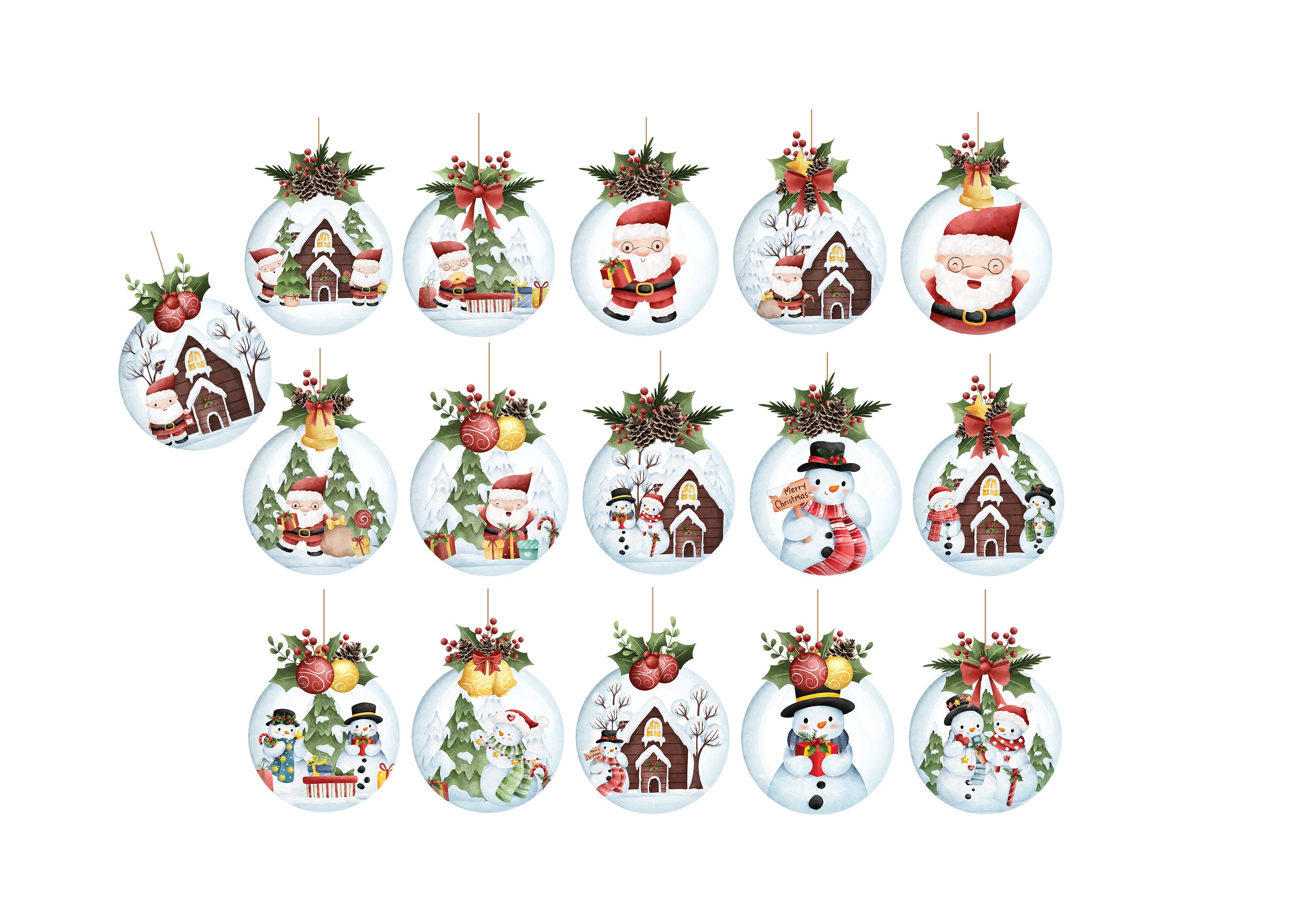 Christmas Snow Globe Clipart, Crystal Ball Clipart, Winter Snow Globe ...