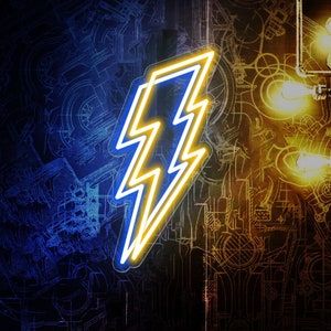 Lightning BOLT LED Neon Sign, Signs for Bedroom Game Room Decoration ...