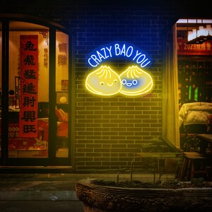 Dumpling Led Neon Sign, Dumpling Chinese Restaurant Store Wall ...